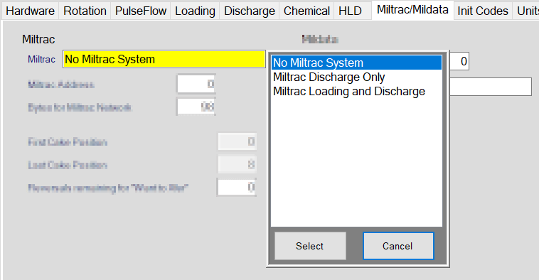 No Miltrac System option